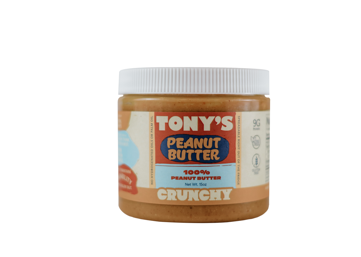 Crunchy Unsweetened Peanut Butter – Tony's Peanut Butter