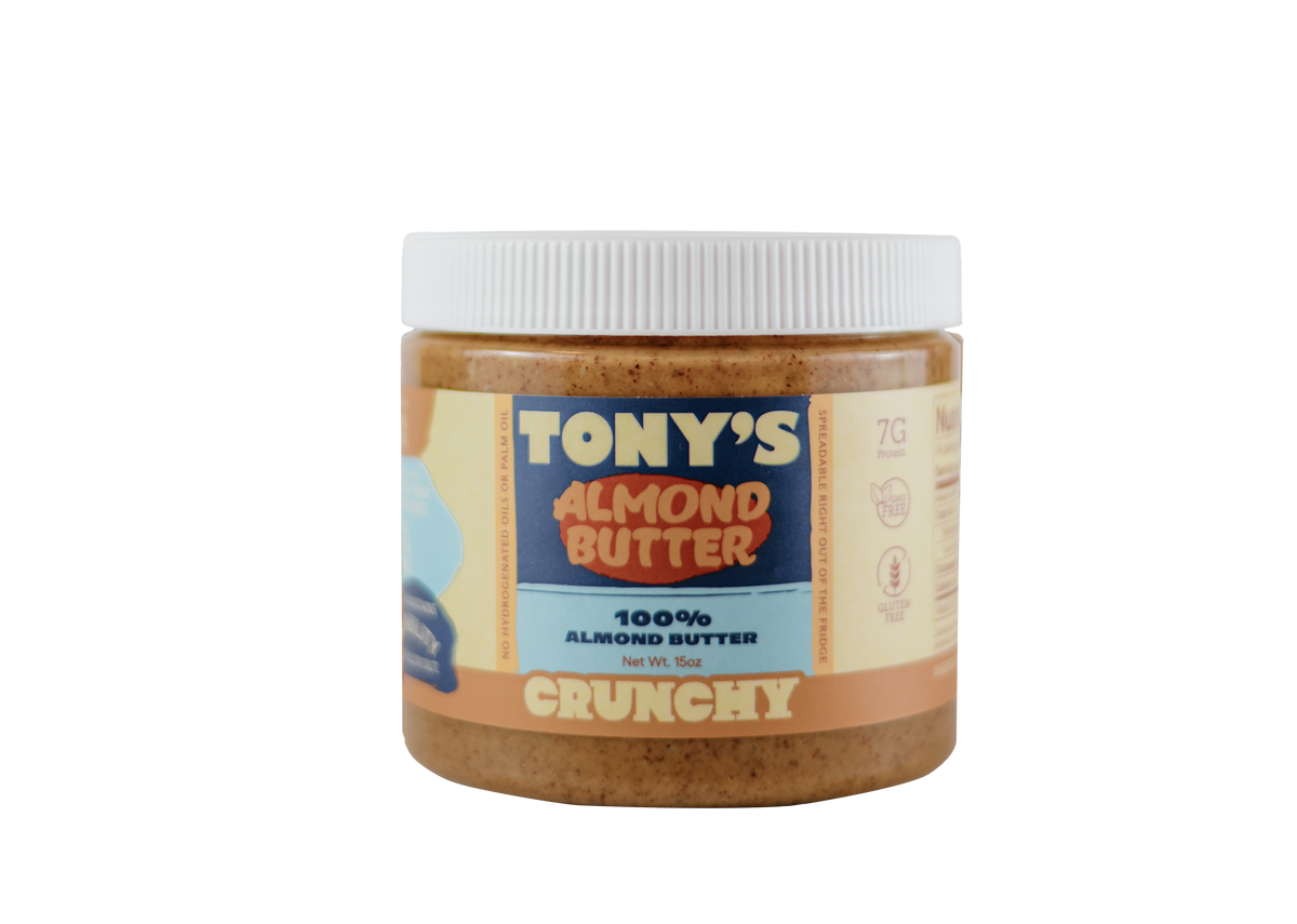 Crunchy Unsweetened Almond Butter – Tony's Peanut Butter